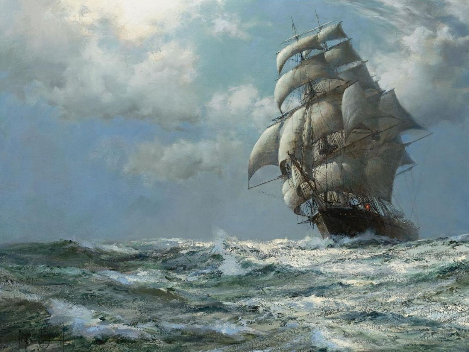 Free Photo Tall Ship Painting Adventure Transport Sail Free